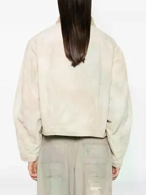 6397 Corduroy-collar Button-front Jacket