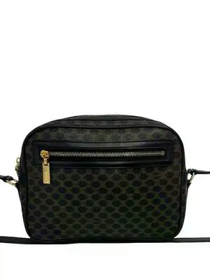 Celine 20th Century Macadam Coated Canvas Crossbody Bag - Brown