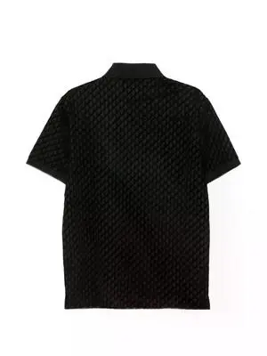 Emporio Armani Monogram-pattern Short-sleeve Polo Shirt