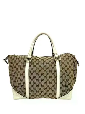 Gucci 2000-2015 Gg Canvas Horsebit Nail Boston Bag - Brown