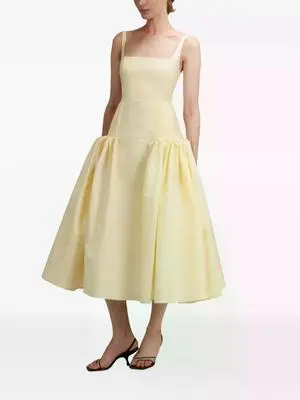THE ARKOW Sienna Pleated Waist Midi Dress