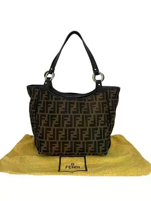 Fendi 2000-2010 Zucca Canvas Shoulder Bag