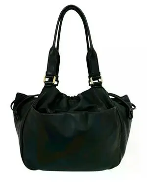 Loewe 2010-2026 Leather Anagram Shoulder Bag - Black