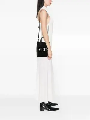 Valentino Garavani 2018-2026 Mini Canvas Rockstud Vltn Tote Satchel - Black