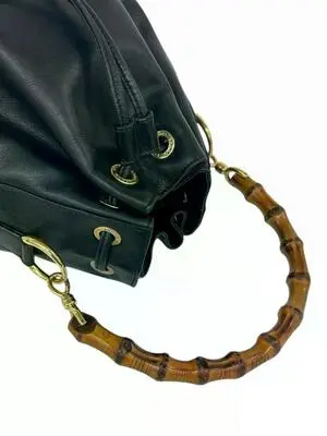 Gucci 20th Century Calfskin Bamboo Satchel