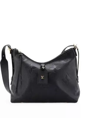 LOUIS VUITTON Carryall Monogram Empreinte Giant Pm Hobo Bag - Black