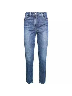 Elisabetta Franchi Logo-patch Straight-leg Jeans - Blue