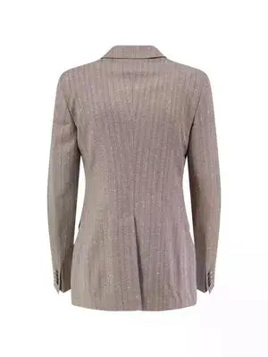 Tagliatore Sequin-embellished Pinstripe Suit