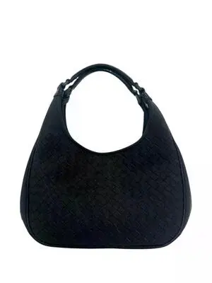 Bottega Veneta 2012-2026 Pvc Intrecciato Campana Shoulder Bag - Black