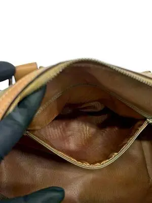 Celine 20th Century Macadam Coated Canvas Boston Bag - Neutrals