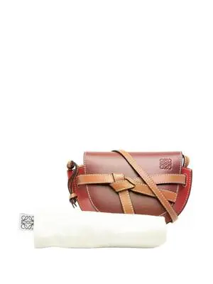 Loewe 2019 Mini Tricolor Leather Gate Crossbody Bag