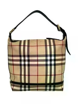Burberry 20th Century House Check Coated Canvas Handbag