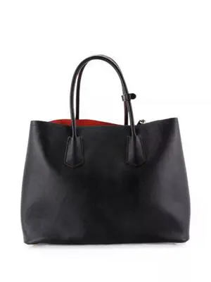 Prada Cuir Double Saffiano Leather Medium Tote Bag - Black