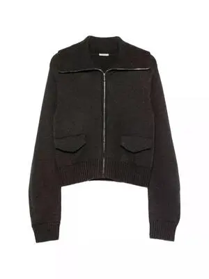 LAMRONS Flap-pocket Zip-up Cardigan