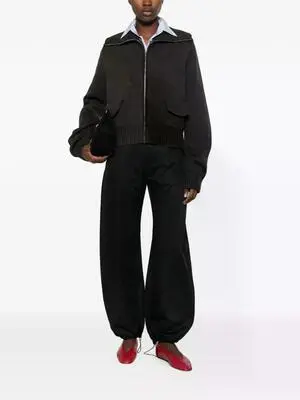 LAMRONS Flap-pocket Zip-up Cardigan