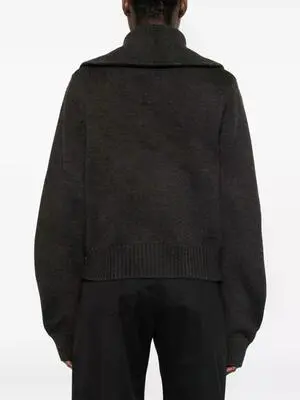 LAMRONS Flap-pocket Zip-up Cardigan