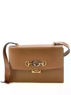 Gucci Zumi Flap Leather Small Shoulder Bag