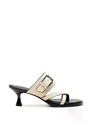 Free People Buckle-detail Leather Sandals - Neutrals