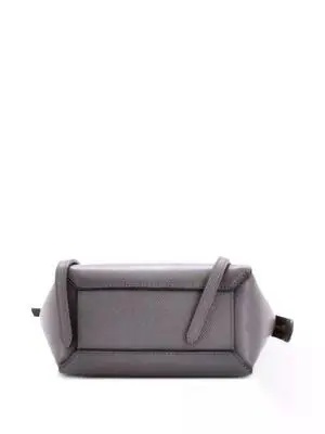 Celine Belt Bag Textured Leather Pico Shoulder Bag - Grey