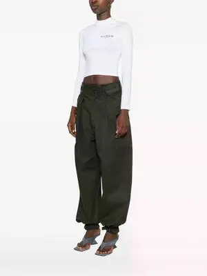 Balmain Logo-print Cropped T-shirt