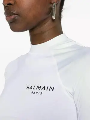 Balmain Logo-print Cropped T-shirt