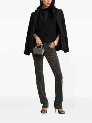 Ralph Lauren Sheer Pinstripe-pattern Blouse