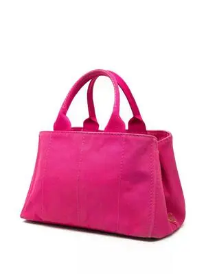 Prada 2013-2026 Canvas Canapa Logo Tote Satchel