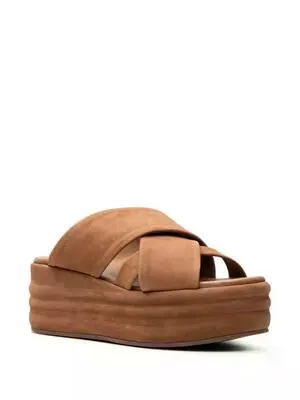 Free People Wanderbay Crossover-strap Platform Sandals
