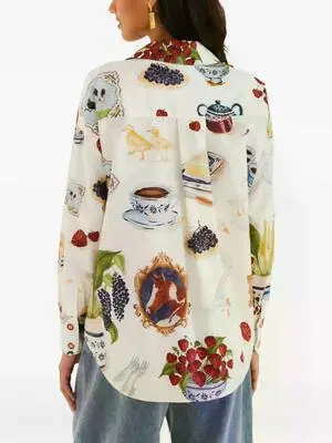 Farm Rio Off-white Country Table Buttoned Shirt