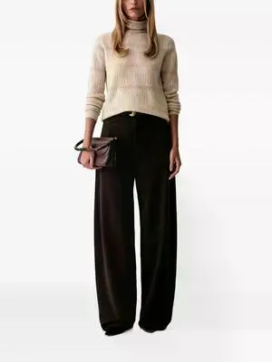 TWINSET Pointelle-knit Roll-neck Sweater