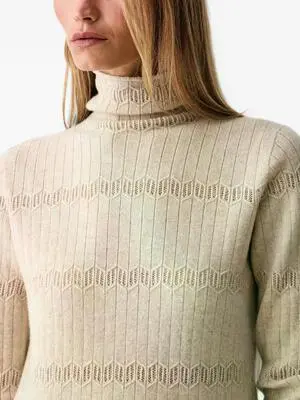 TWINSET Pointelle-knit Roll-neck Sweater