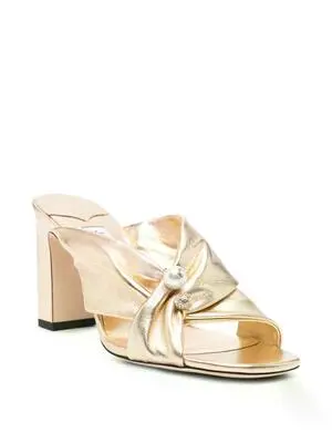 JIMMY CHOO Rafi Pearl-embellished Sandals - Gold
