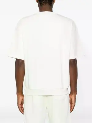 Karl Lagerfeld Logo-embroidered Ribbed-trim T-shirt