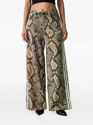 Adidas Snake-print Denim Loose Pants - Neutrals