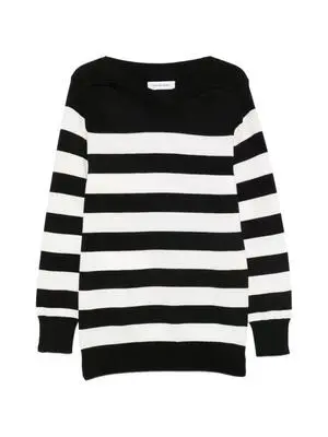 KIKO KOSTADINOV Horizontal-stripe Boat-neck Sweater - Black