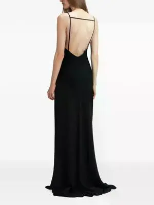 THE ARKOW Laura Open-back Crepe Maxi Dress