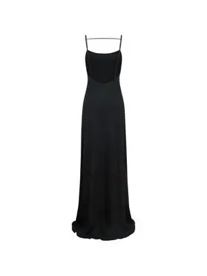 THE ARKOW Laura Open-back Crepe Maxi Dress