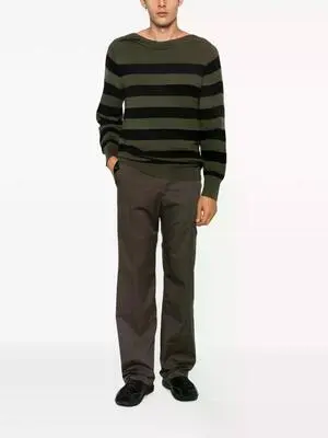 KIKO KOSTADINOV Contrast-panel Straight-leg Trousers - Brown