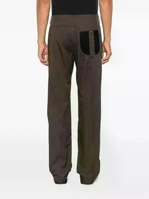 KIKO KOSTADINOV Contrast-panel Straight-leg Trousers - Brown