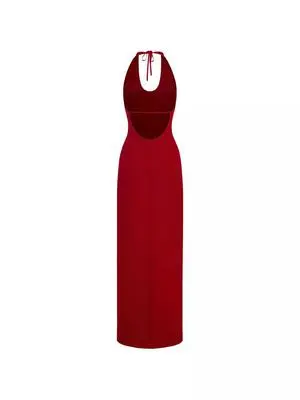 THE ARKOW Cara Halterneck Maxi Dress