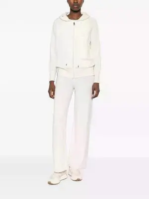 ERMANNO FIRENZE Open-knit Floral Embroidered Hoodie
