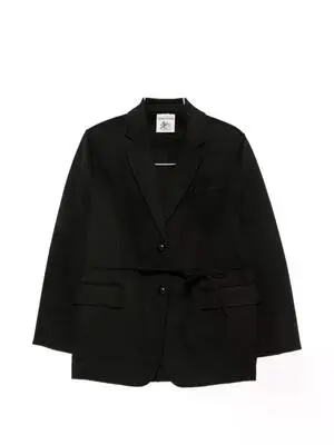 SEMICOUTURE Belted Wool Coat - Black