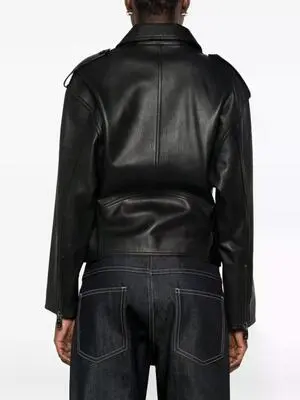 Emporio Armani Belted Leather Jacket
