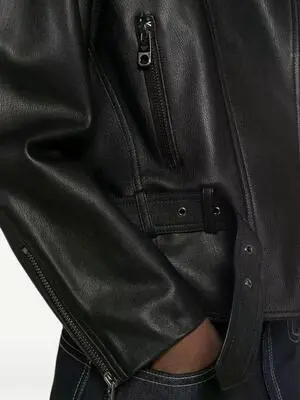 Emporio Armani Belted Leather Jacket
