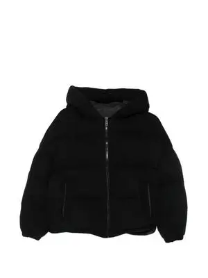 YVES SALOMON Hooded Padded Jacket - Black