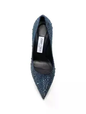 JIMMY CHOO Embellished Stiletto Pumps - Blue