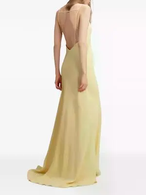 THE ARKOW Laura Crepe Open-back Maxi Dress
