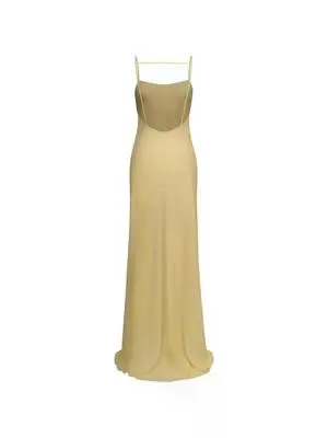 THE ARKOW Laura Crepe Open-back Maxi Dress