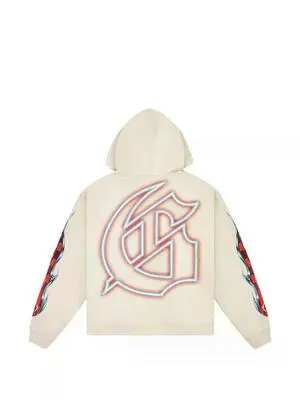 GODSPEED Graphic-print Long-sleeve Hoodie - Neutrals