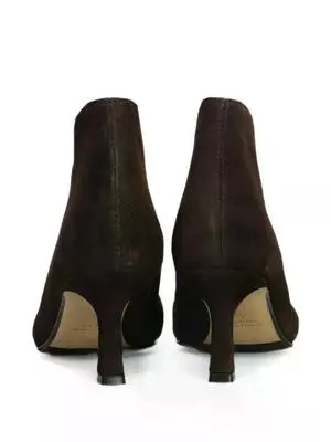 L'ARIANNA Pointed-toe Suede Ankle Boots